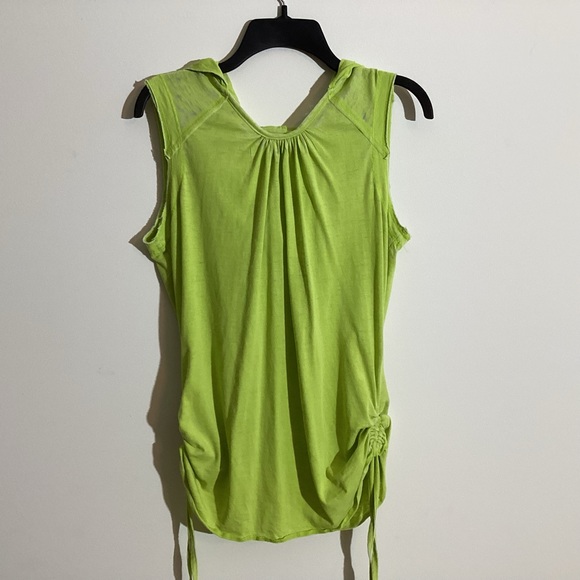 Tops | Te Verde Lime Green Hooded Tank | Poshmark